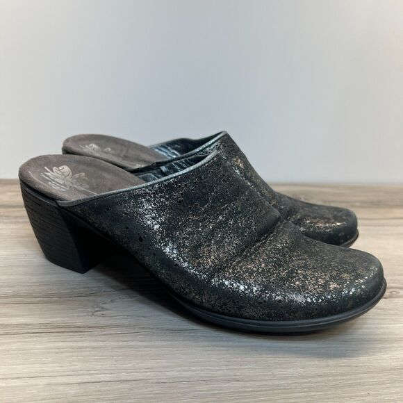 Romika | Shoes | Womens 8 85 39 Romika Leather Mules Black Gray Shoes ...